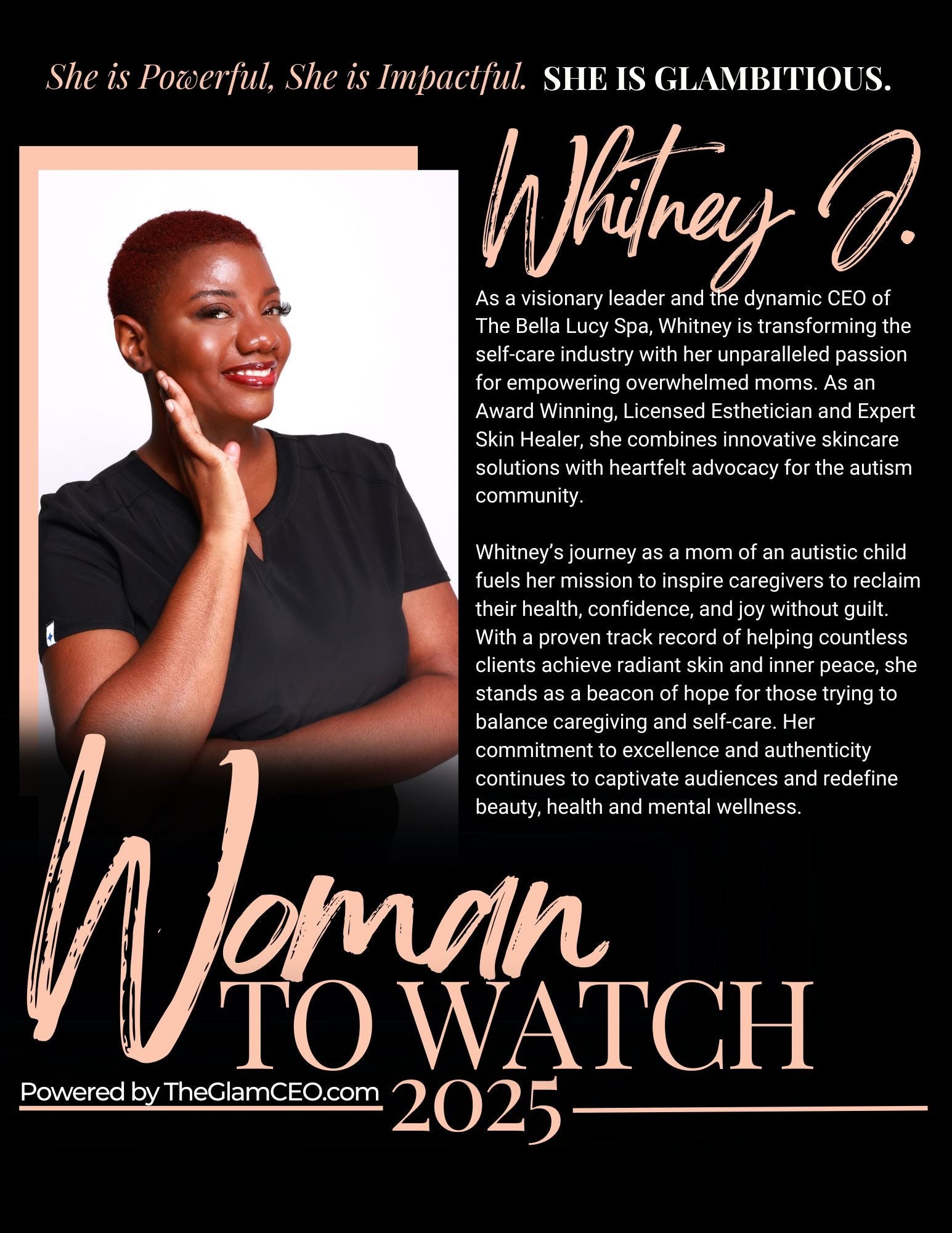 Whitney J is a 2025 Woman to Watch! – GLAMBITIOUS®️