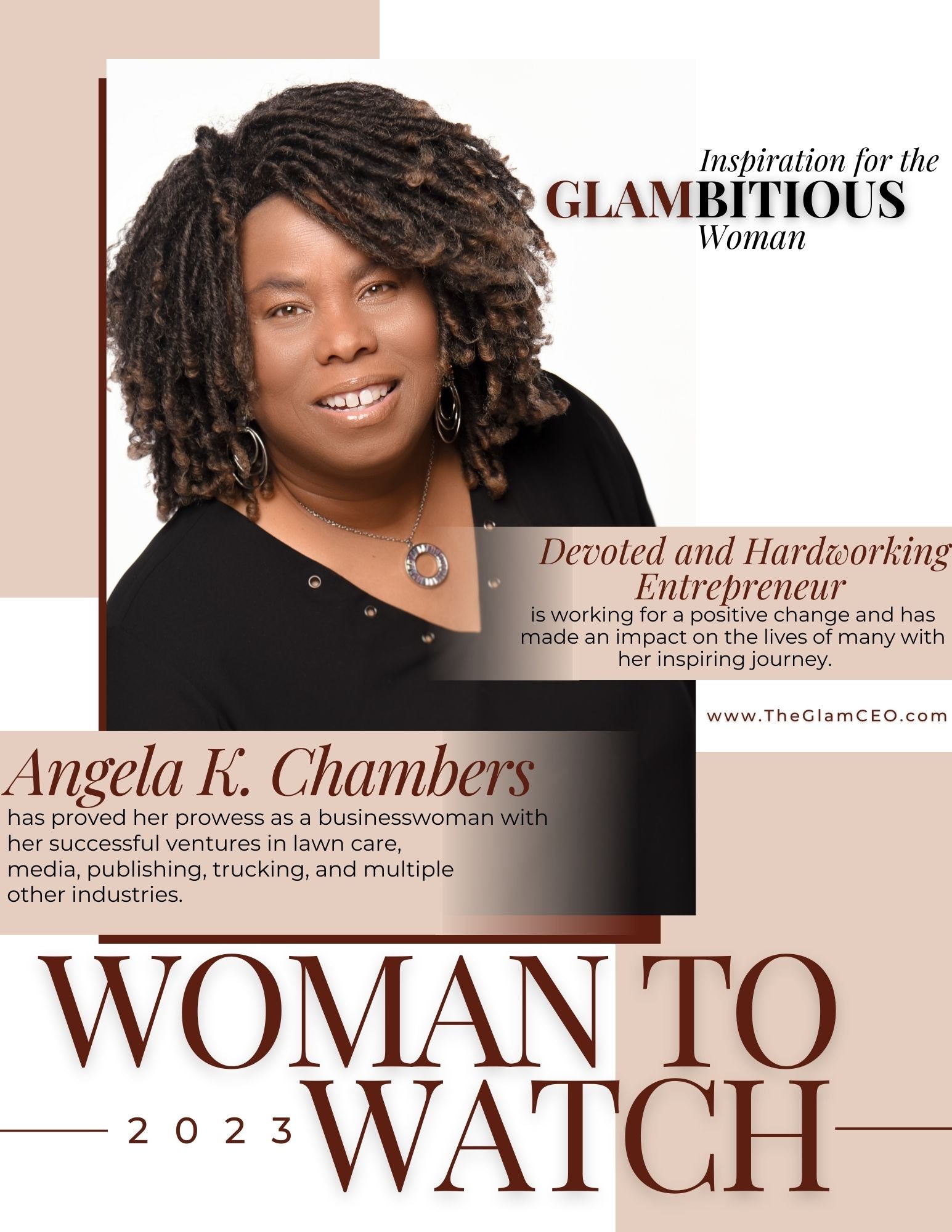 2023 Woman To Watch: Angela K. Chambers – GLAMBITIOUS®️