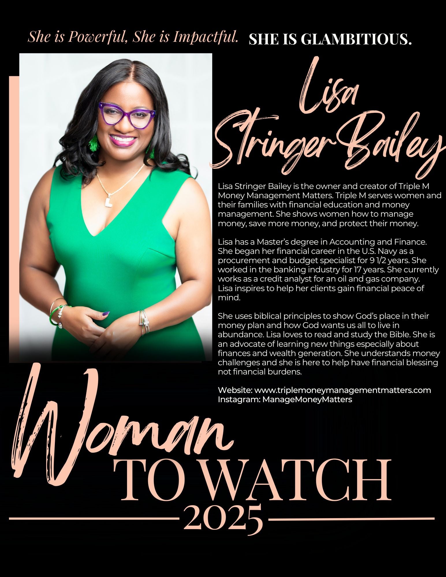 Lisa Stringer Bailey is a 2025 Woman to Watch! – GLAMBITIOUS®️