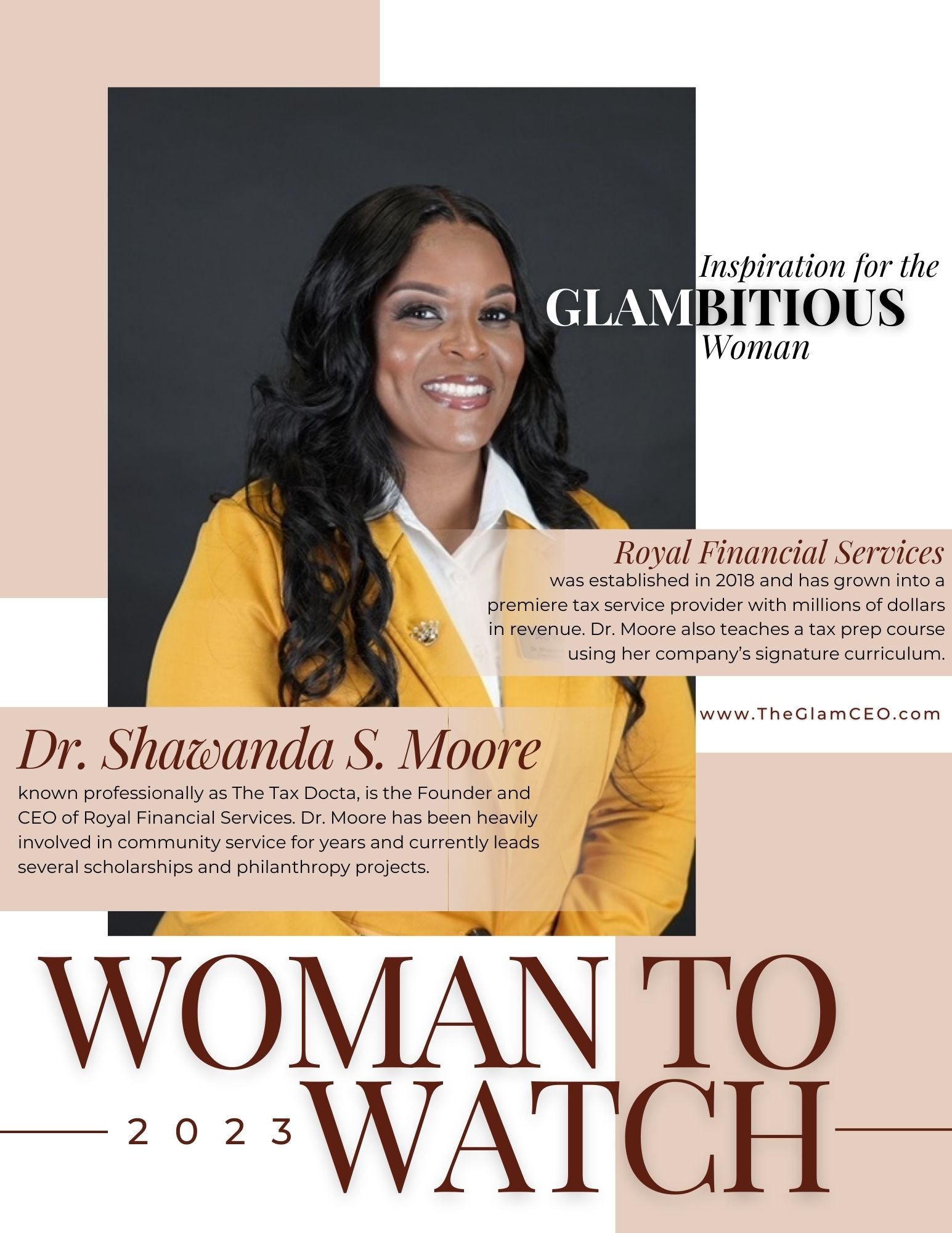 2023 Woman to Watch: Dr. Shawanda Moore – GLAMBITIOUS®️