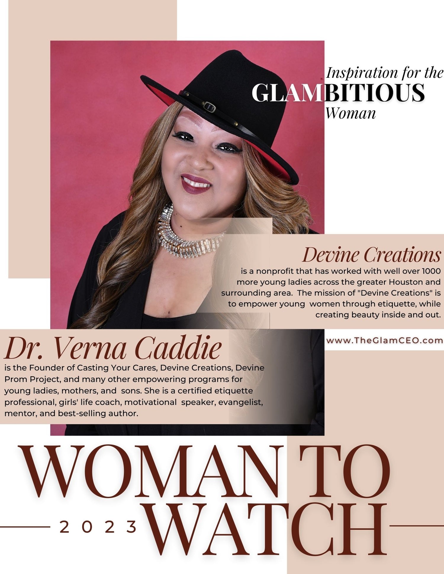 2023 Woman to Watch: Dr. Verna Caddie – GLAMBITIOUS®️