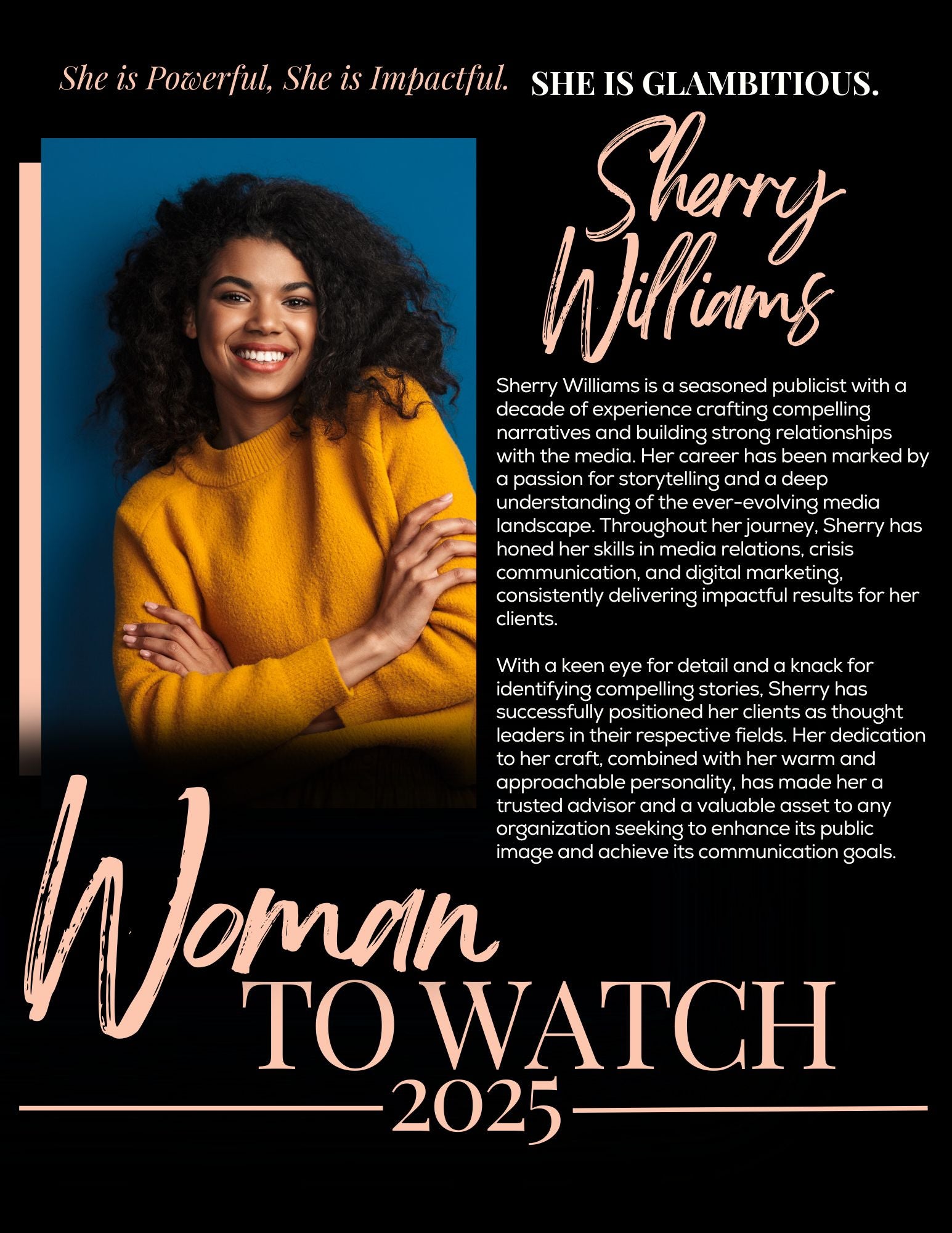 2025 Woman to Watch – GLAMBITIOUS®️